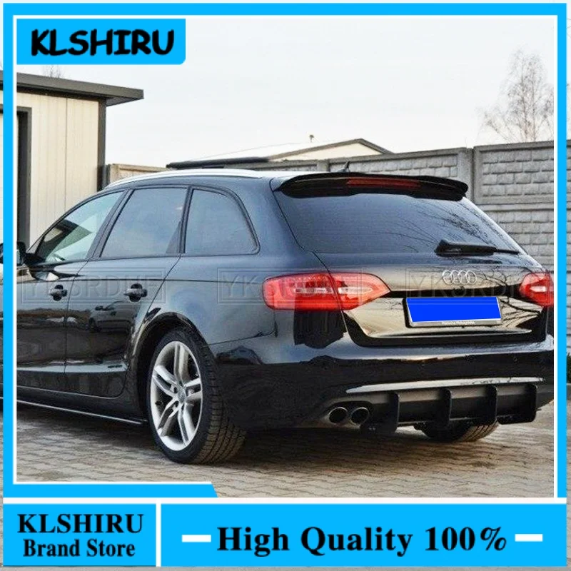 For-Audi-A4-B8-8-5-Avant-Allroad-2008-2016-Rear-Trunk-Lid-Roof-Spoiler ...