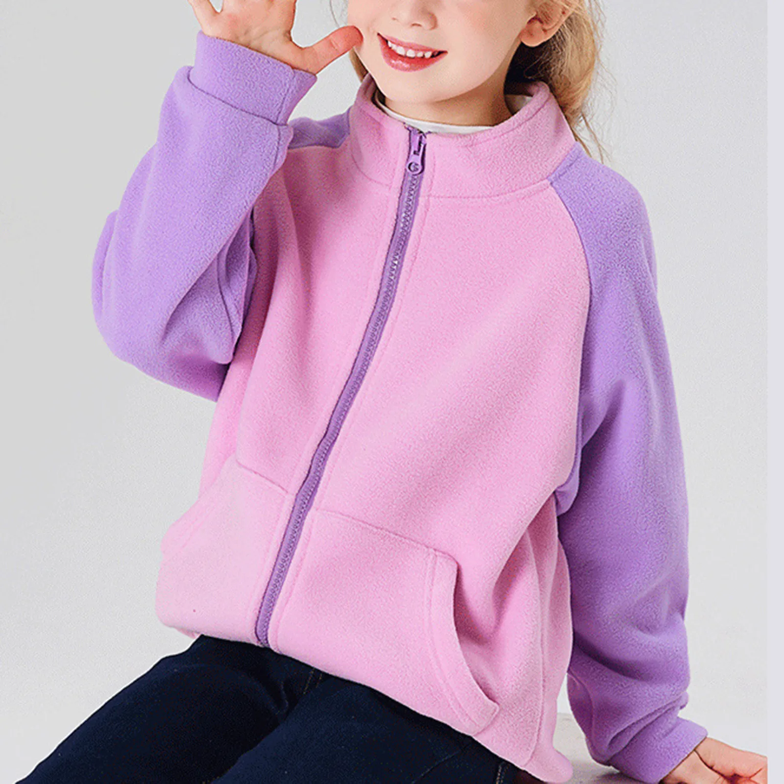 Girls Size 5 Clothes Kids Boys Girls Full Zip Polar Fleece Jacket ...