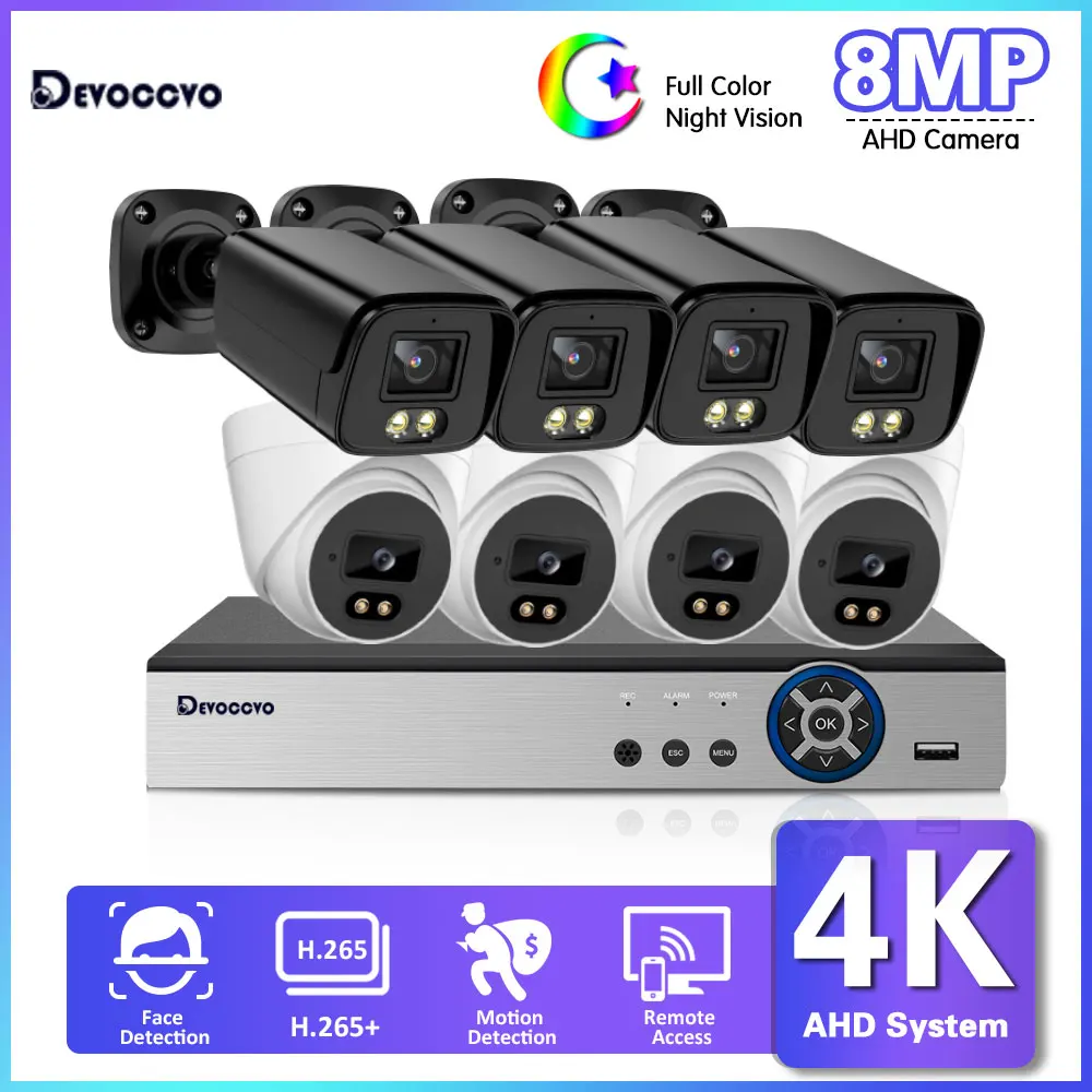 4K-CCTV-Camera-Security-System-Kit-AHD-8CH-DVR-Kit-XMEYE-Face-Detection ...