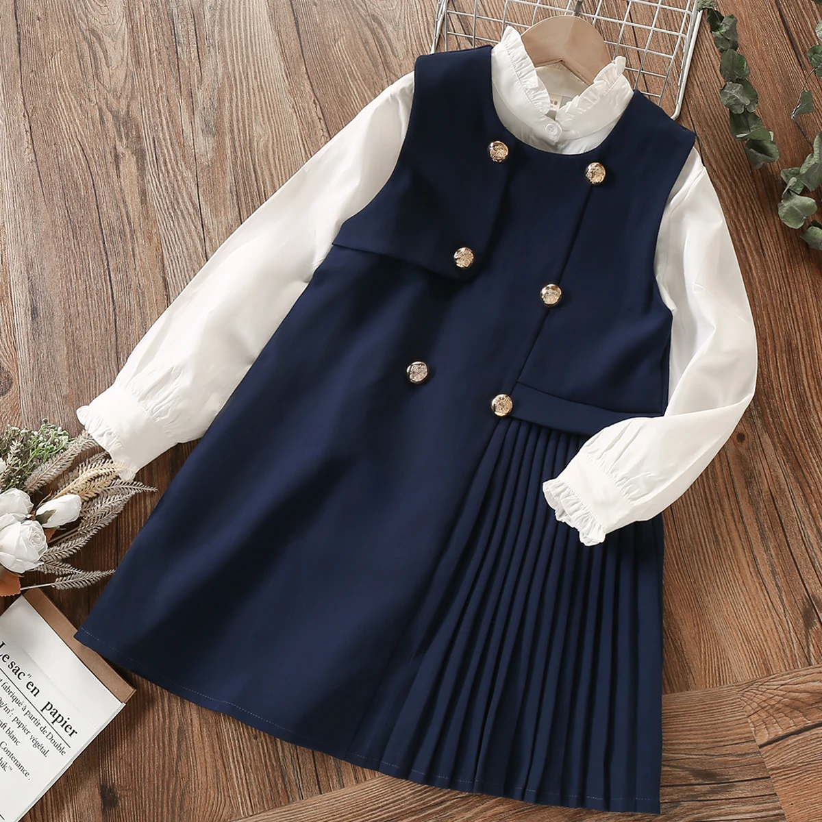 School Uniform Preppy Girls Clothes for Teenagers Baby Elegant Dress ...