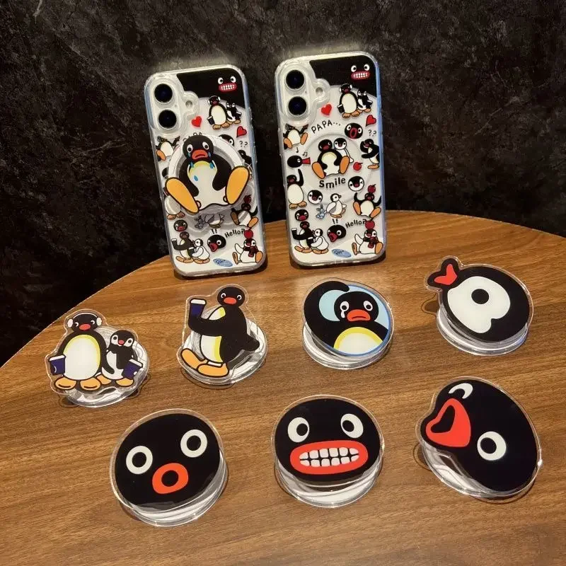 Korean NEW Cute Cartoon Penguin Magnetic Phone Grip Tok Griptok Phone ...