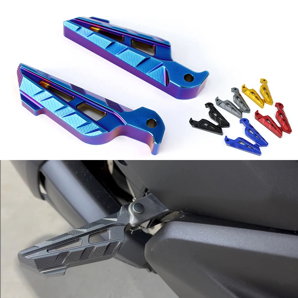 For-Yamaha-XMAX-400-300-250-125-Motorcycle-Rear-Passenger-Footrest-CNC ...