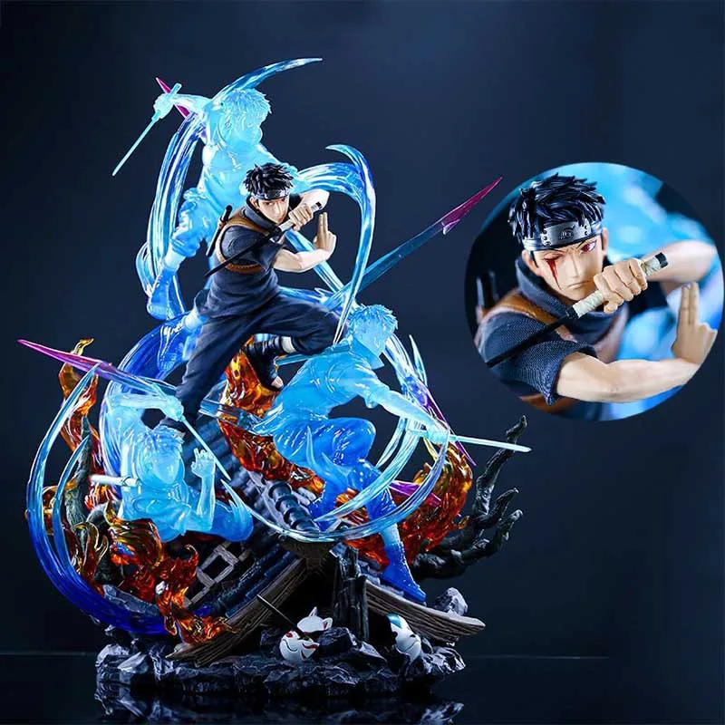 43cm Anime Naruto Action Figure Shisui Uchiha Figure Statue GK Burning ...