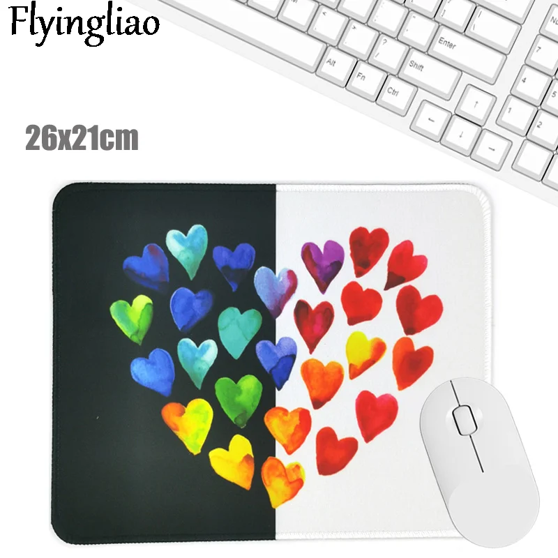 Black-White-Heart-Love-Creative-Office-Keyboard-Pad-Kawaii-Laptop-Mouse ...