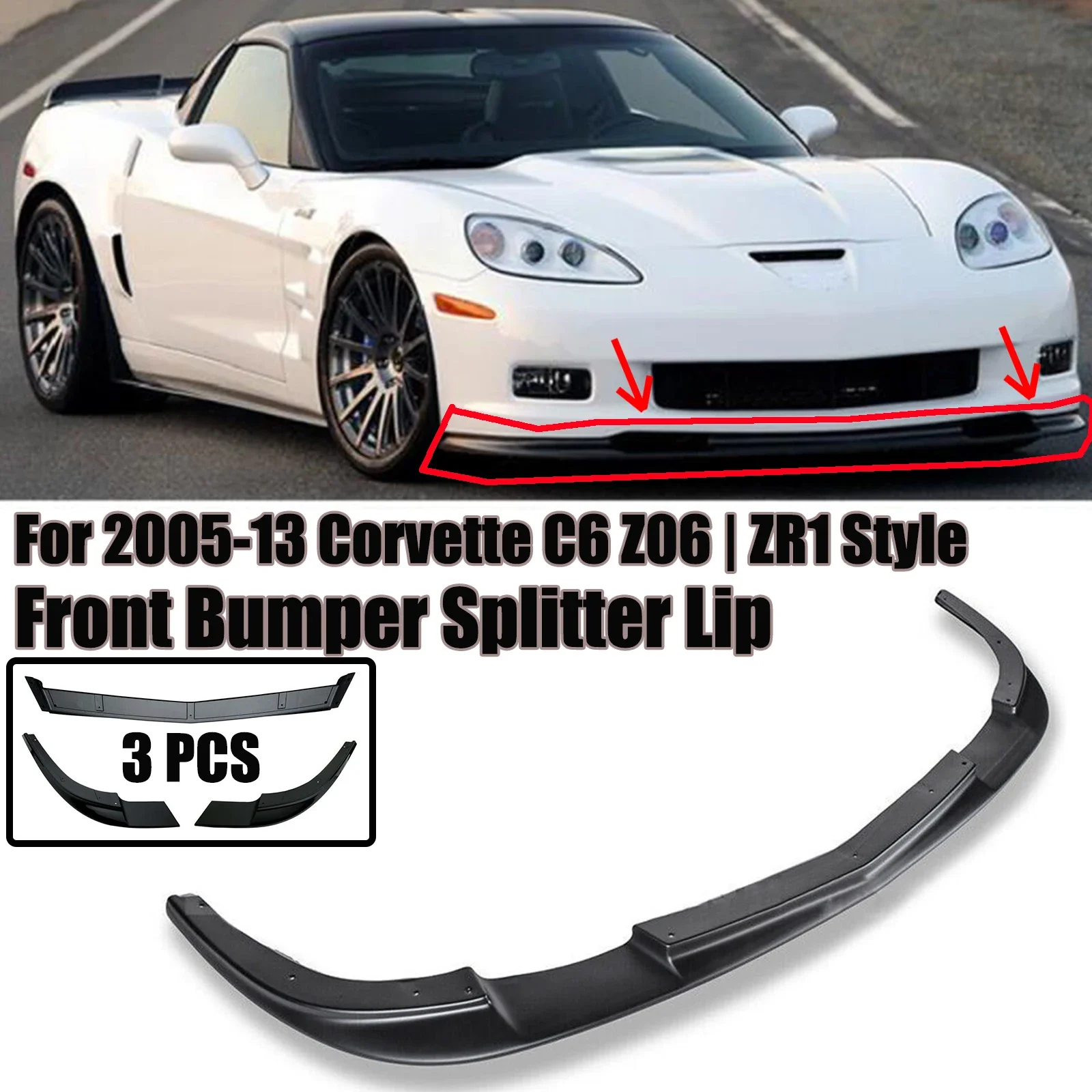For-Chevy-C6-Corvette-2005-2013-Z06-ZR1-Style-Wide-Body-Models-Car ...