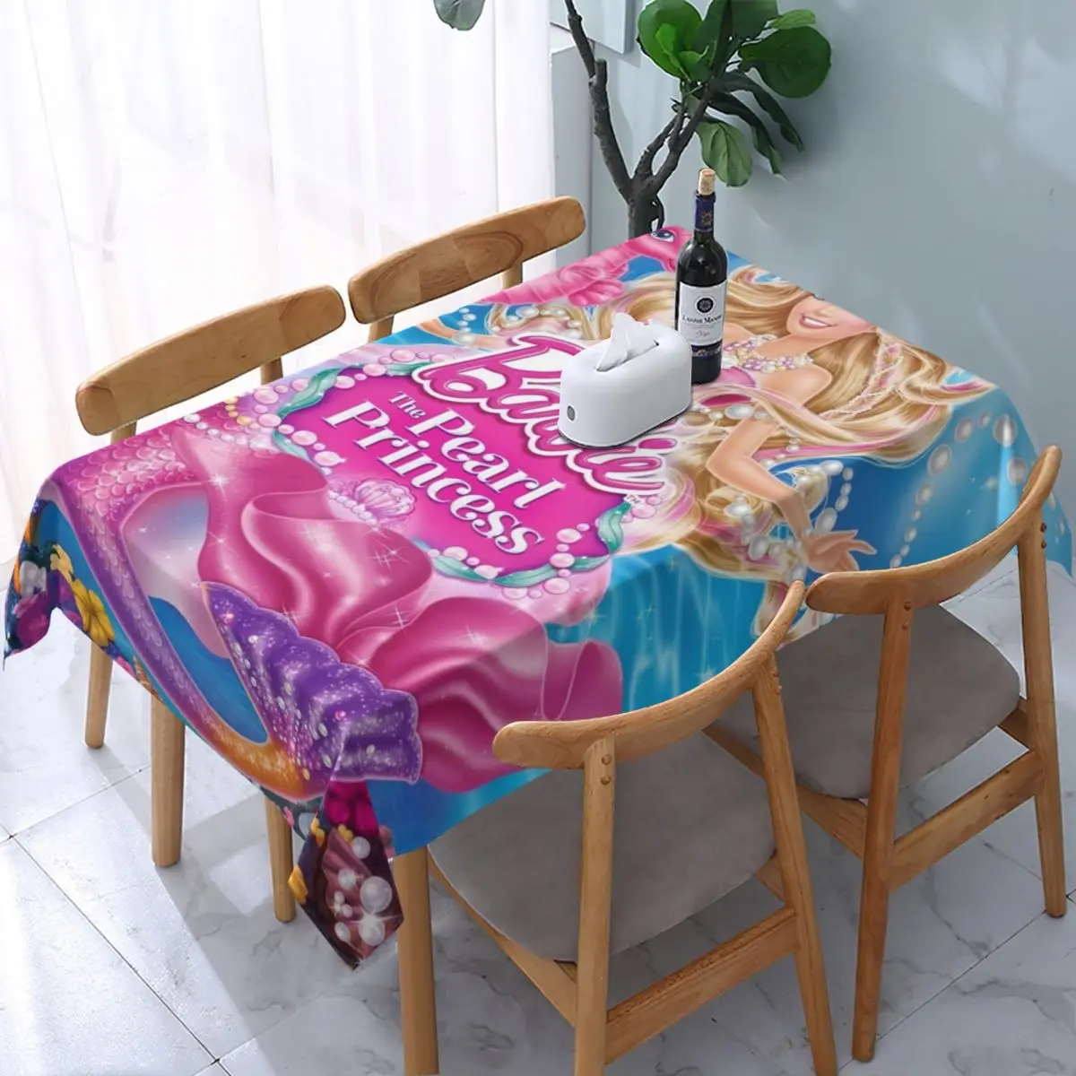 Rectangular-Waterproof-Disney-Barbie-Princess-Charm-School-Table-Cover ...