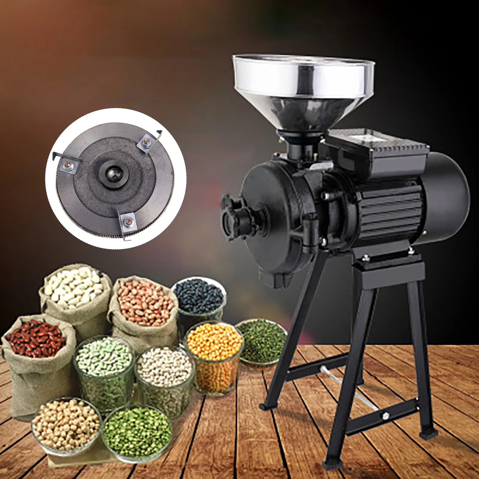 Milling-Machine-Dry-Grain-Wheat-Grinder-Coffee-Bean-Milling-and ...