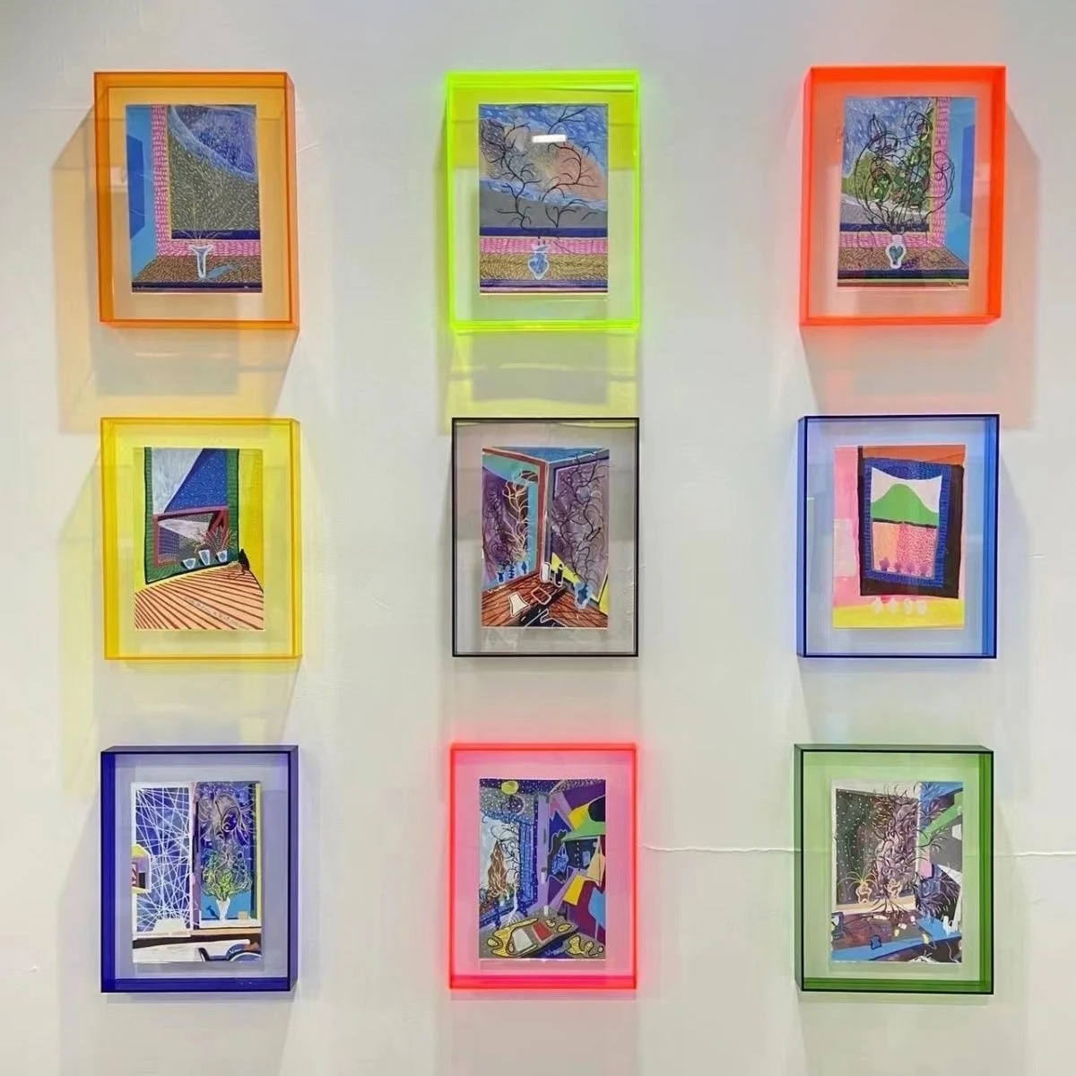 Acrylic-Floating-Picture-Frame-Colorful-Decorative-Photo-FrameDisplay ...