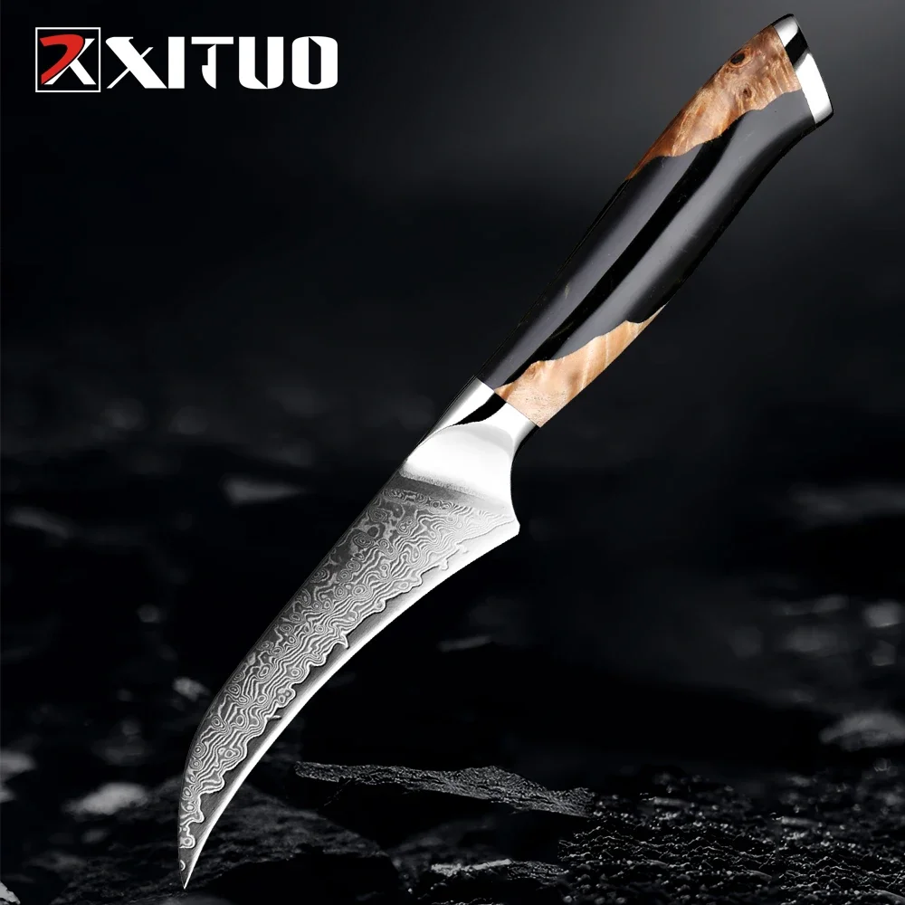 Damascus-Stainless-Steel-Bird-Beak-Paring-Knife-Razor-Sharp-3-5-Peeling ...