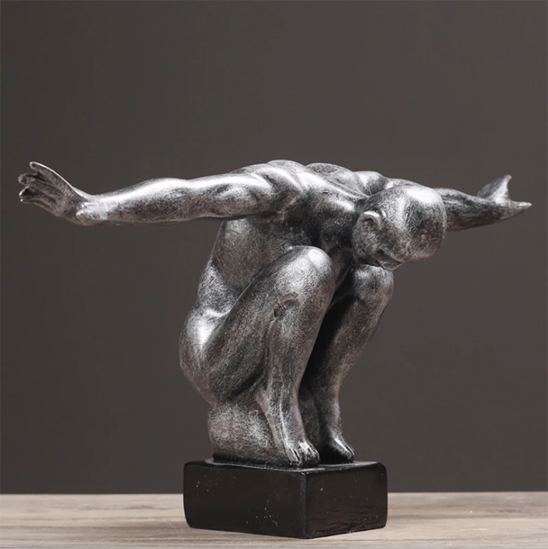 Human-Body-Art-Sculpture-Thinker-Statues-Resin-Art-Craft-Figure-Home ...
