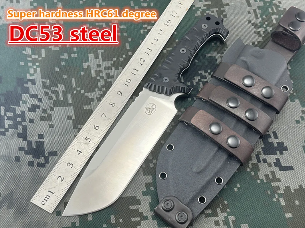 Domestic-original-tactical-knife-DC53-steel-integrated-high-hardness-sharp-hunting-knife-camping ...