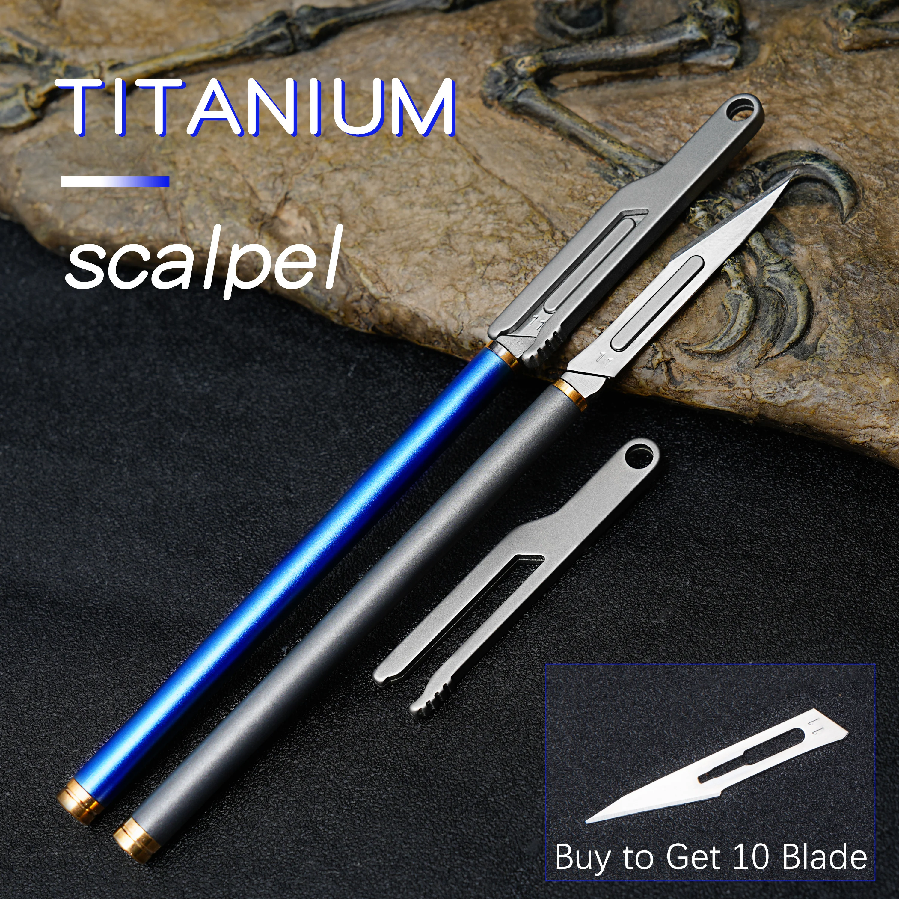 Titanium-Alloy-Scalpel-Metal-Handle-DIY-Carving-Knife-Lightweight ...