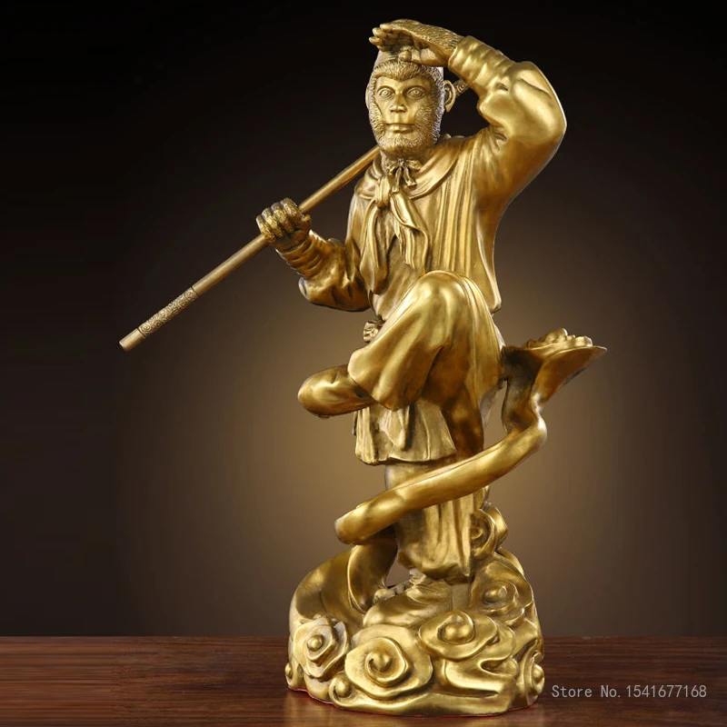 Copper-Sun-Wukong-Qi-Tian-Da-Sheng-Buddha-Statue-Home-Feng-Shui-Crafts ...