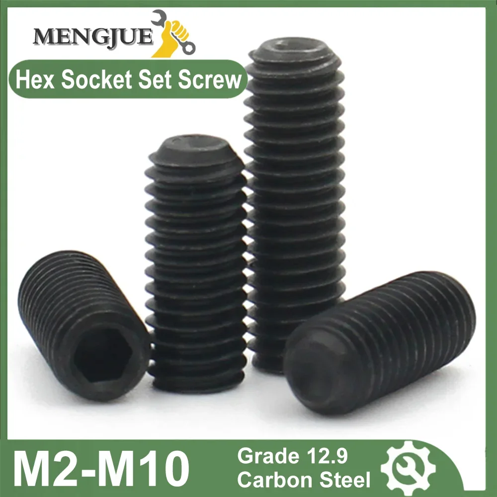 10pcs Black Grade 12.9 Carbon Steel M2 M2.5 M3 M4 M5 M6 M8 M10 Hex ...