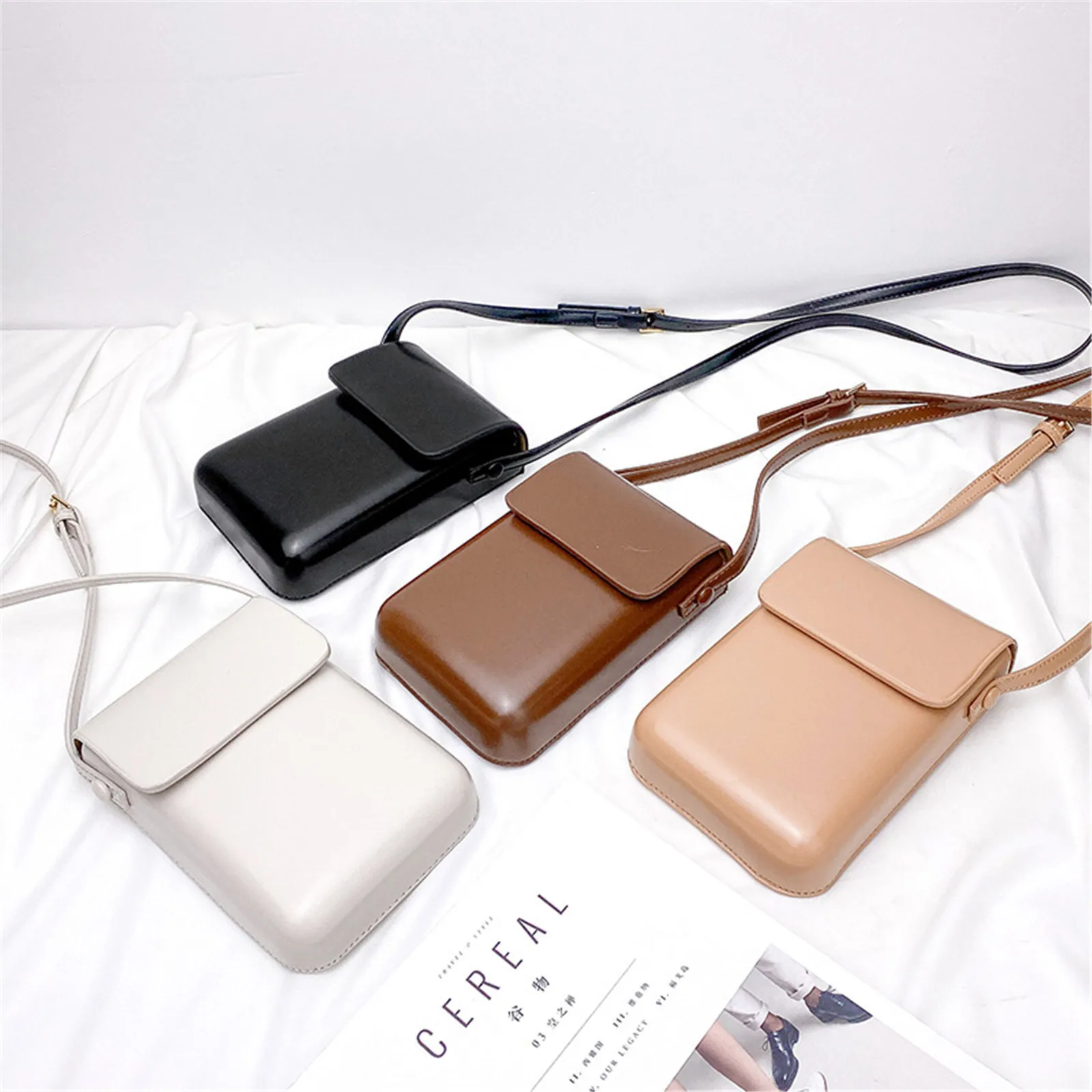 Bolso-cruzado-con-solapa-para-mujer-bandolera-peque-a-de-cuero-Pu ...