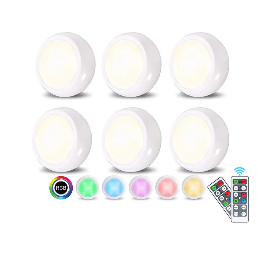 USB-Rechargeable-Night-Light-Cabinet-LED-Light-Wireless-Remote-Control ...