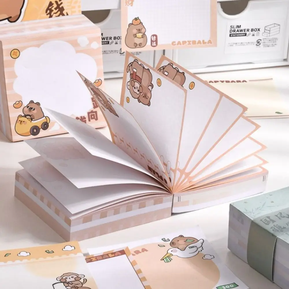 400-Sheets-Cute-Capybara-Note-Paper-Writing-Pad-Square-Non-Sticky-Memo ...