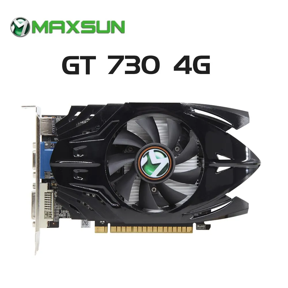 MAXSUN Graphics Card Full New NVIDIA GT 730 4GB GDDR3 HDMI-compatible ...