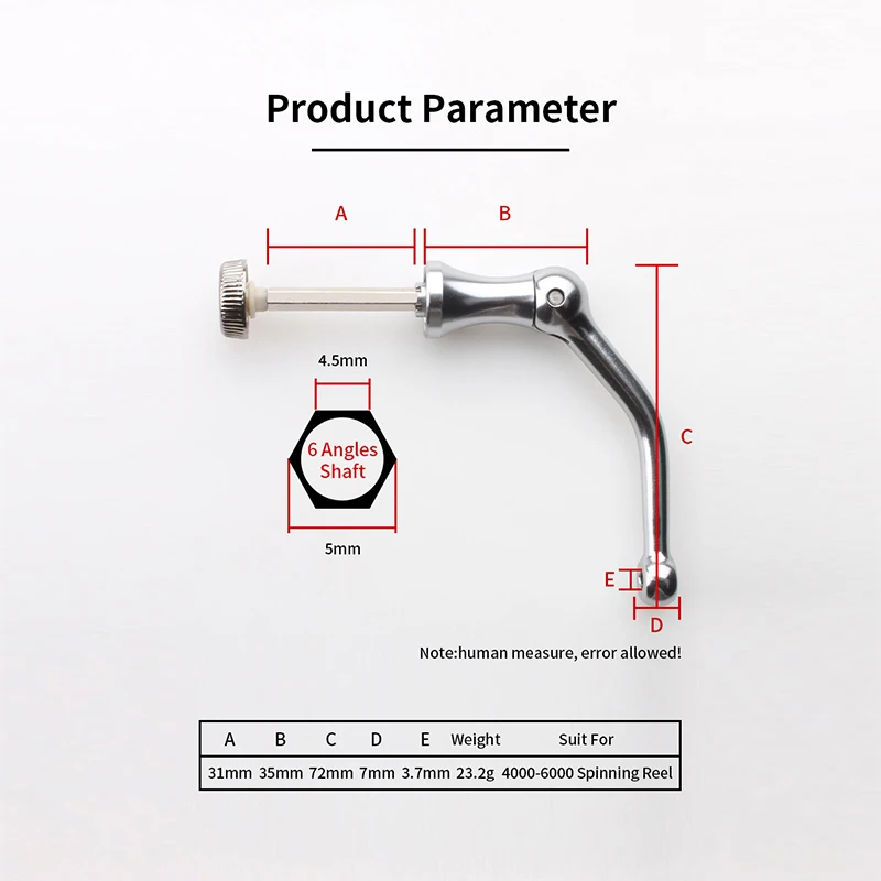 Kawa1pc-Fishing-Spinning-Reel-Handle-For-4000-6000-Model-Hexgon-Shaft ...