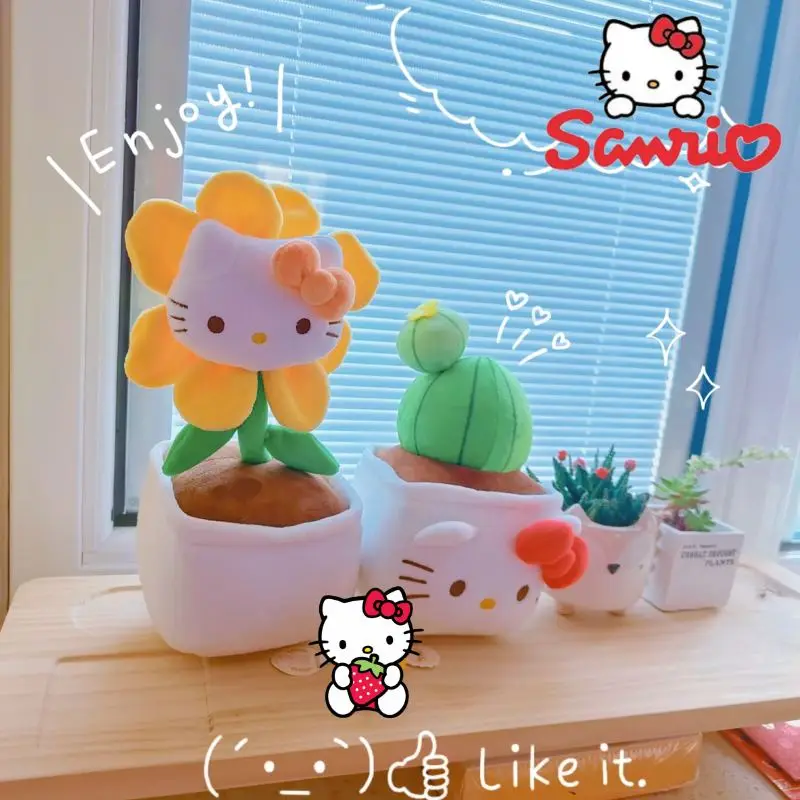Sanrio-Hello-Kitty-Flower-Pot-Culture-Plush-Toy-Desktop-Decoration ...