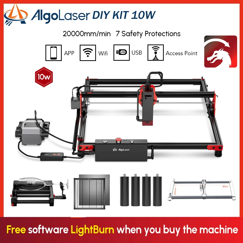 AlgoLaser-10W-Laser-Potente-Laser-Engraving-Cutting-Machine-Tools-DIY ...