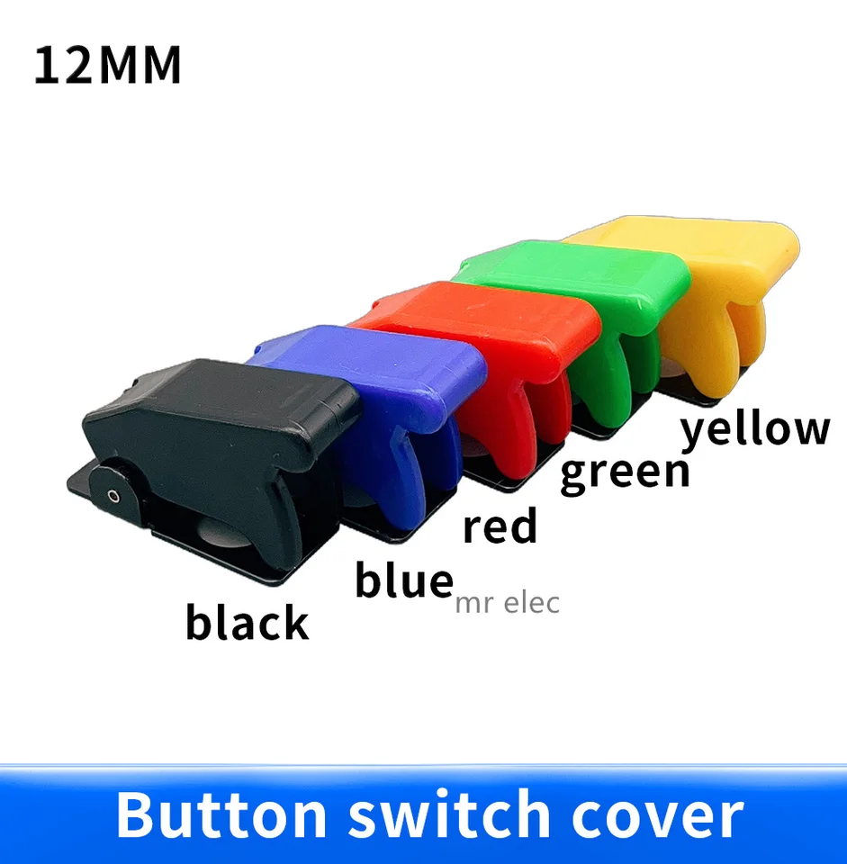 Blue Illuminated Led Toggle Switch With Missile Style Flick Cover Car