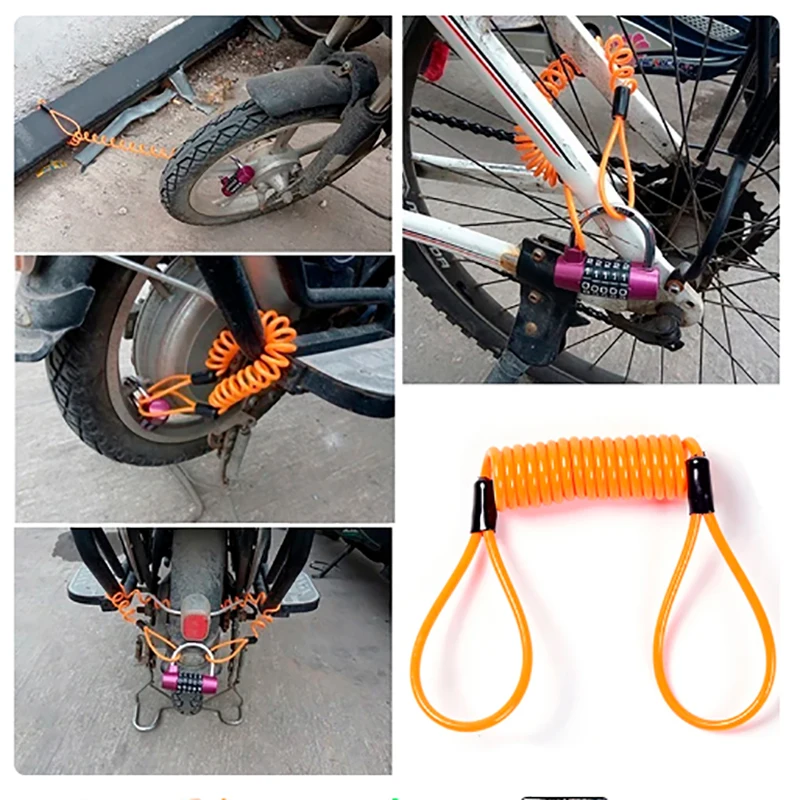 Anti-Theft-Spring-Reminder-Rope-Travel-Wire-Rope-Helmet-Motorcycle-Disc ...