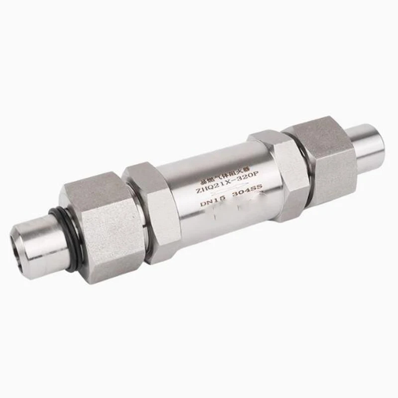 Welded pipeline flame flammable gas arrester stainless steel 304 316 ...
