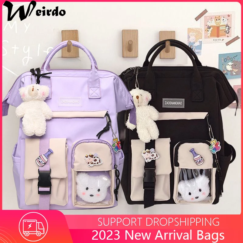 Candy-Color-Backpack-Womenlaptop-Backpacks-Cute-Kawaii-High-School-Bags ...