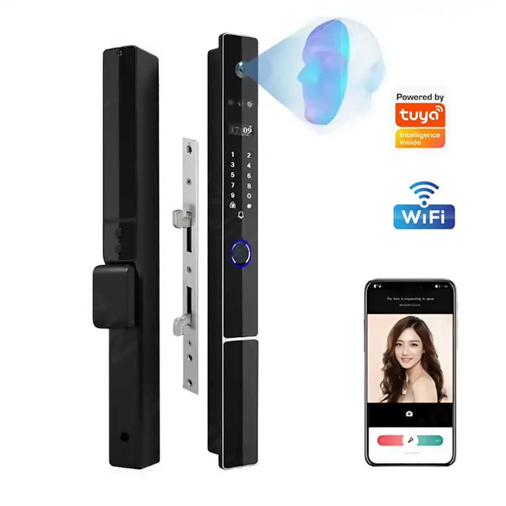 TUYA-3d-Face-Recognition-Smart-Door-Lock-Aluminum-Glass-Biometric ...