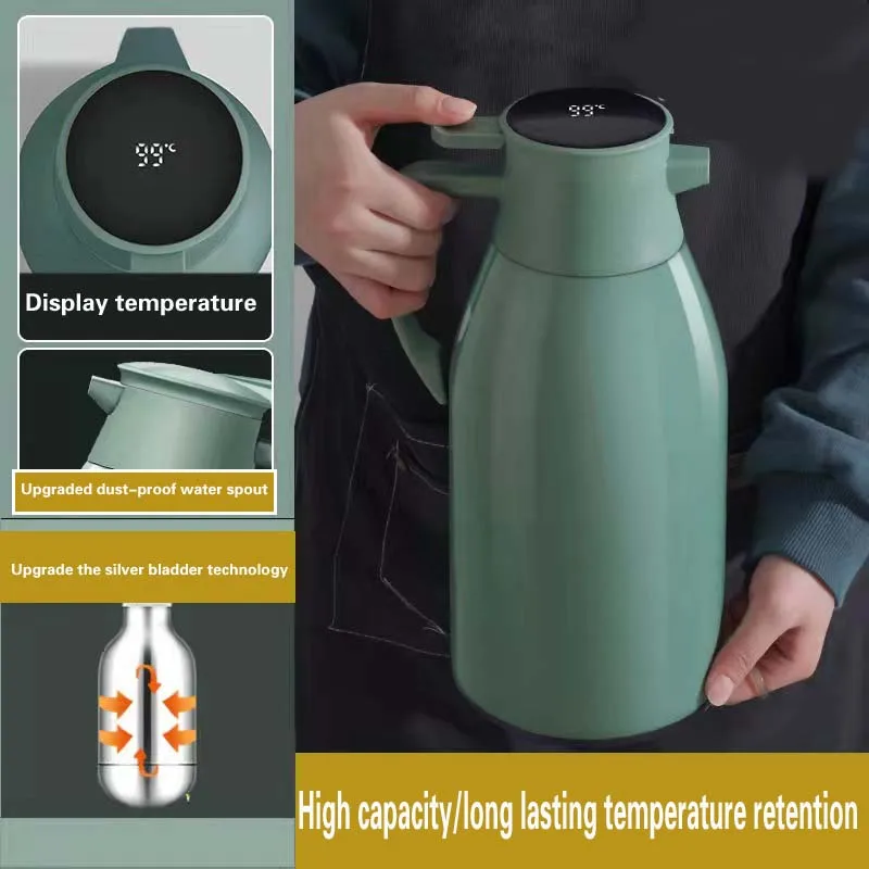 1/1.3/1.9L Large Capacity Thermos High Quality Display Temperature ...