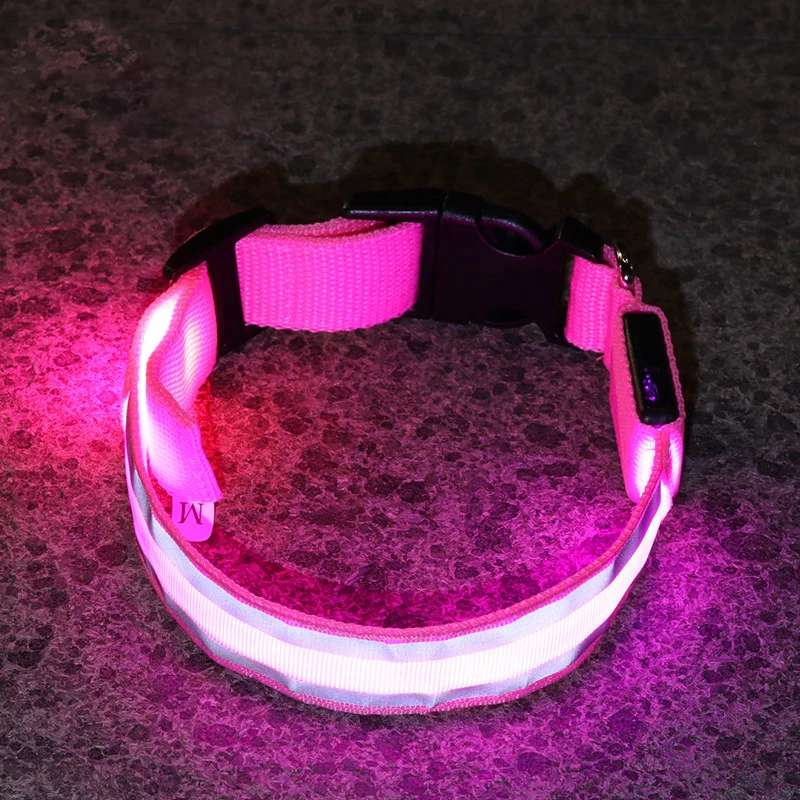 Reflective-Dog-Collar-Led-Light-Night-Safety-For-Small-Puppy-Cats ...