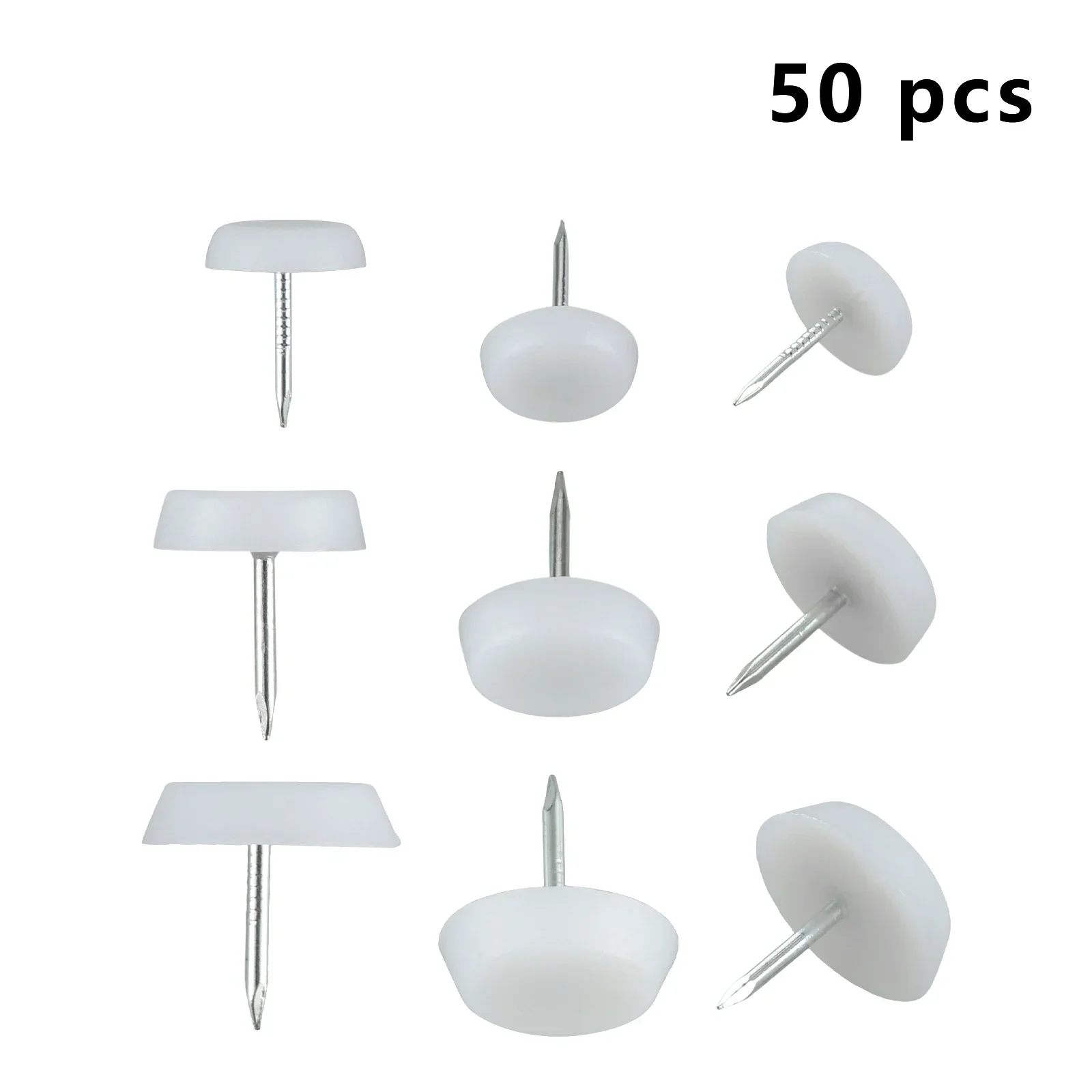 50Pcs-White-Nylon-Wooden-Chair-Table-Furniture-Leg-Bottom-Feet-Plastic ...
