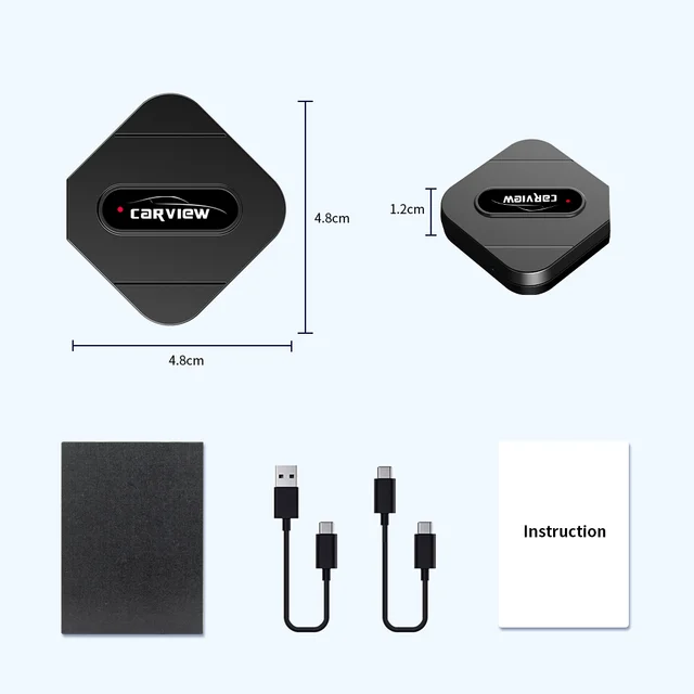 CARVIEW Carplay AI Box Car OEM Wired CarPlay to Wireless CarPlay Linux System Fast Connect Smart ...