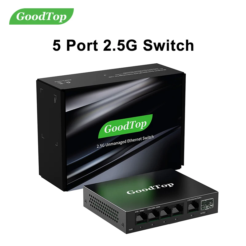 GoodTop-2-5G-Switch-5-Port-2500Mbps-Unmanaged-Network-Switch-with-10G ...