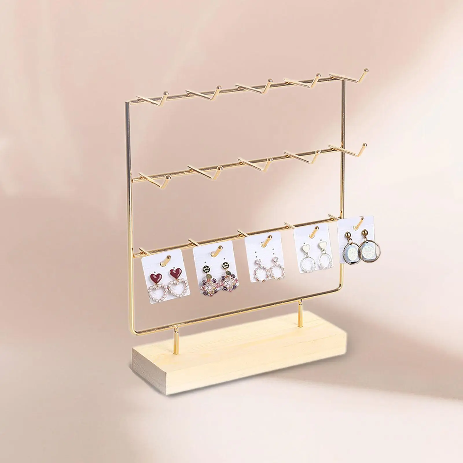 3 Tier Earring Holder Stand Earring Display Stand for Shop Dresser ...