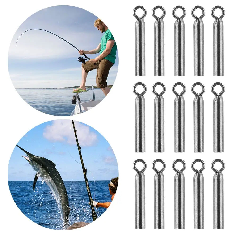 50pcs-pack-stainless-steel-Fishing-Floats-Connector-Buoy-Bobber ...