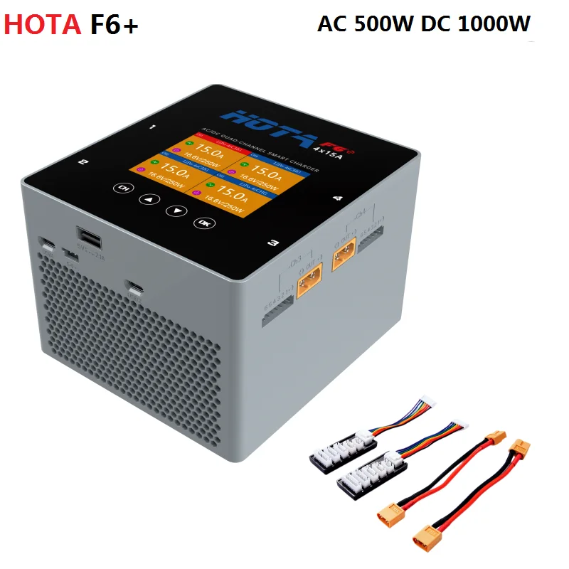 HOTA F6+ F6 PLUS AC 500W DC 1000W 15A Balanced Charger Multifunctional ...