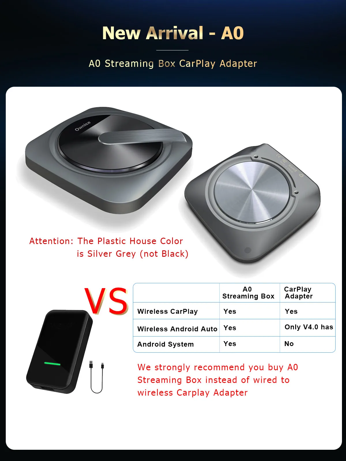 Ownice Mini Android Box Wireless Carplay Ai Box Car Multimedia Auto ...