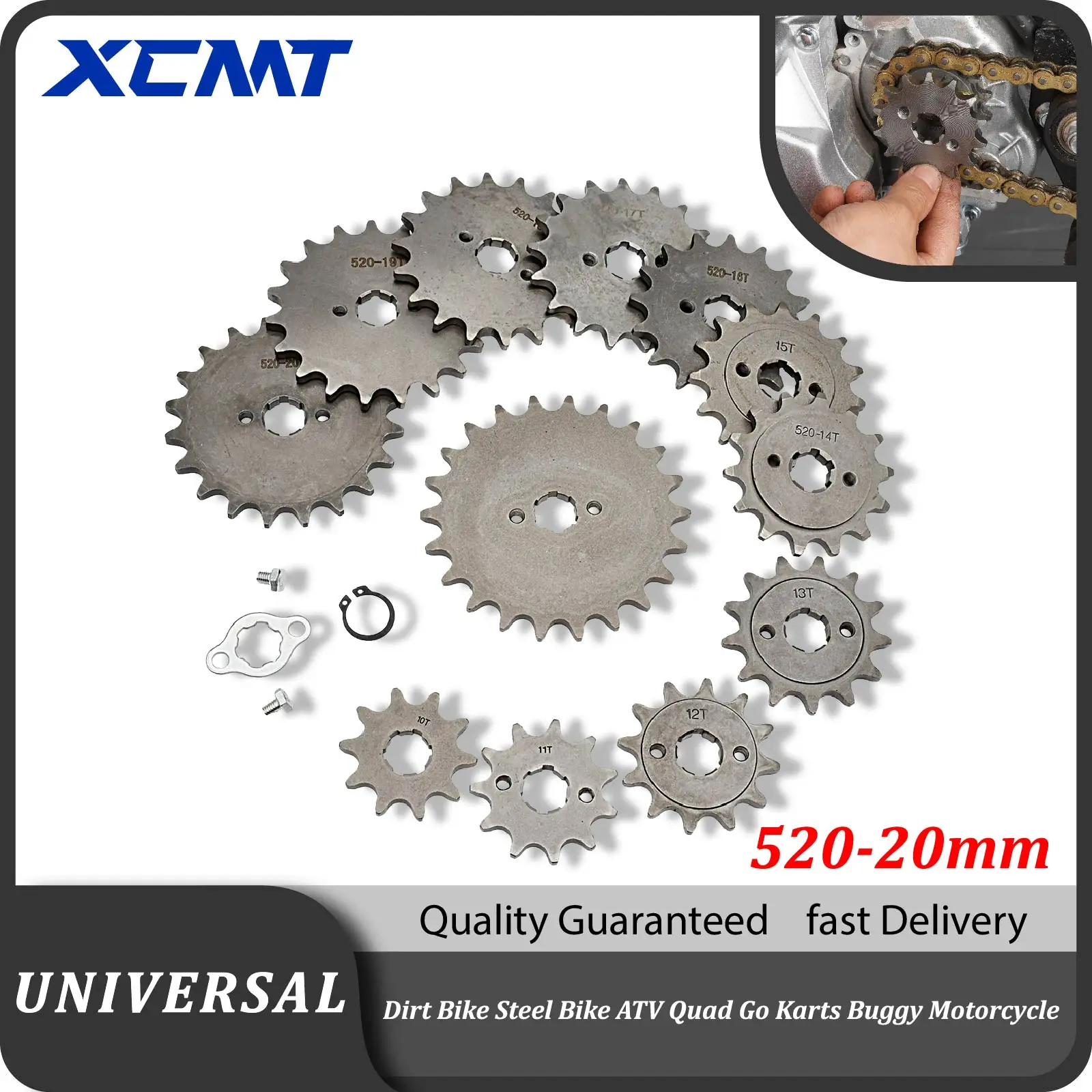 520-Chain-20mm-10T-21T-Front-Engine-Sprocket-For-Loncin-Zongshen-Lifan ...