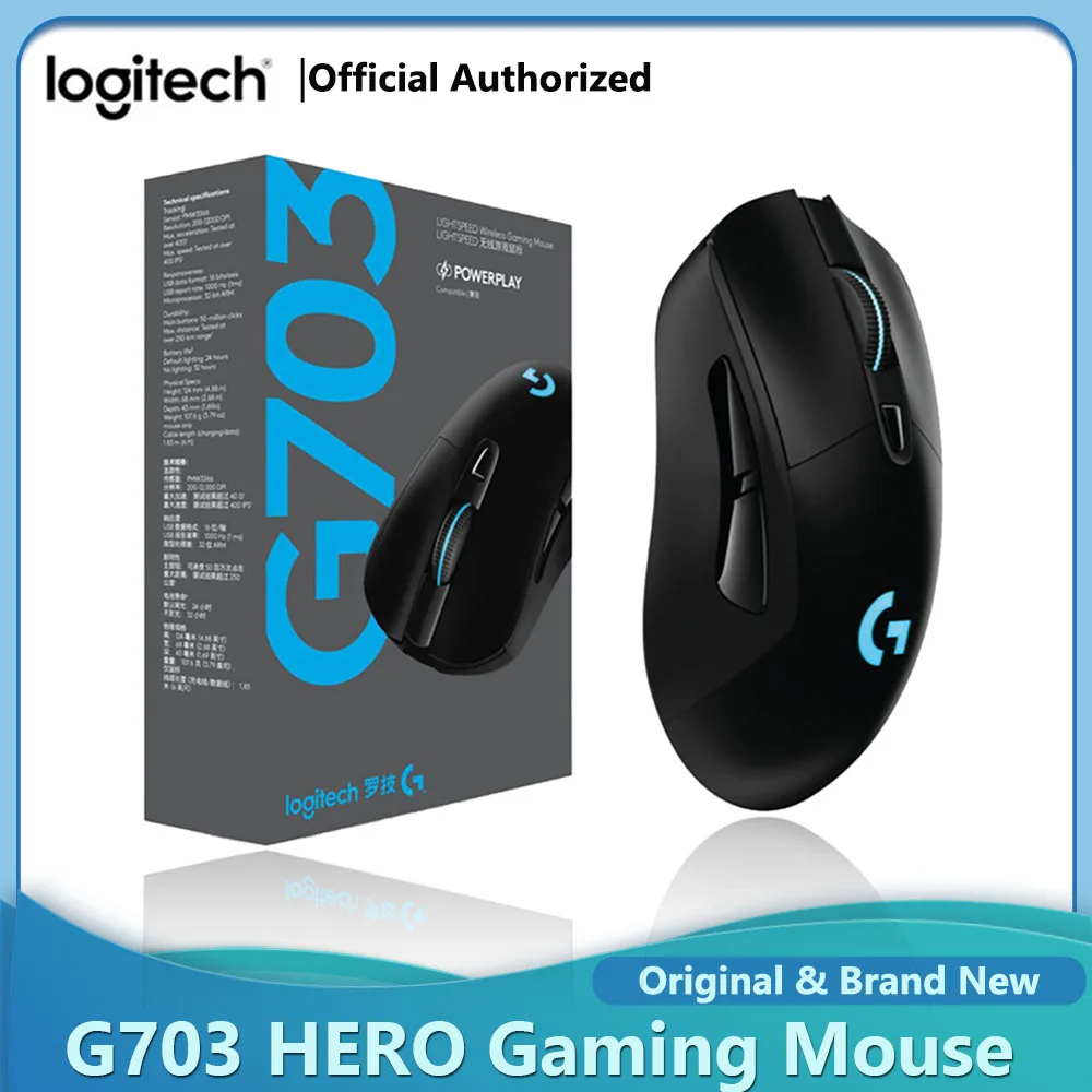 Logitech-rat-n-inal-mbrico-G703-HERO-Sensor-para-videojuegos-dispositivo-con-25600DPI-Lightspeed ...