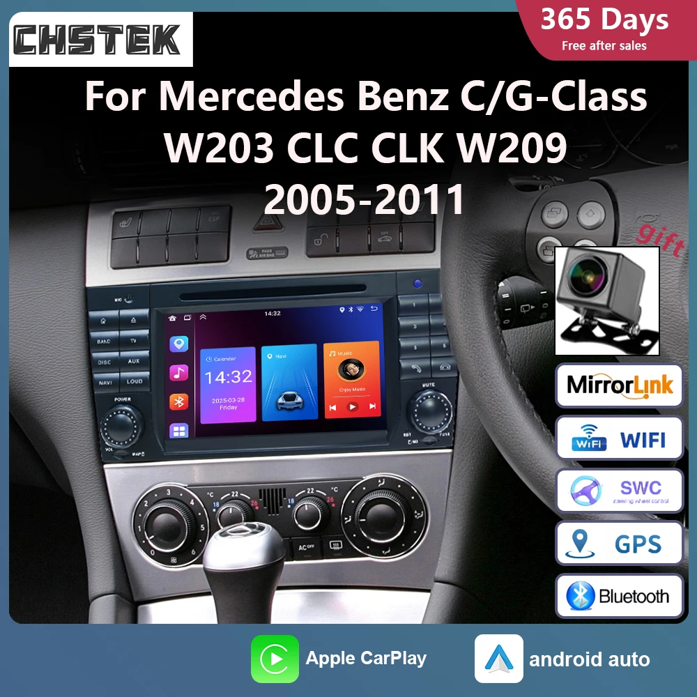 Car Radio Auto Android For Mercedes Benz C/G-Class W203 W203 CLC CLK ...