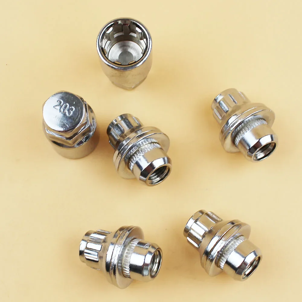 Car-Styling-Chrome-Anti-theft-Wheel-Screw-Bolt-Lock-Nut-Key-Adapter-for ...