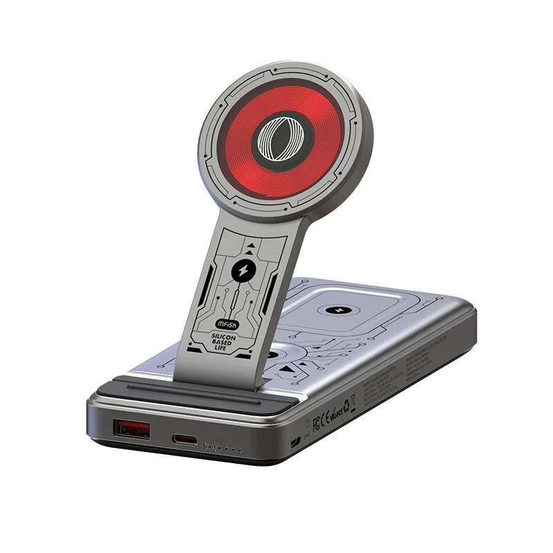 Mfish-10000mAh-Magnetic-Wireless-Power-Bank-5-in-1-Charging-Station ...