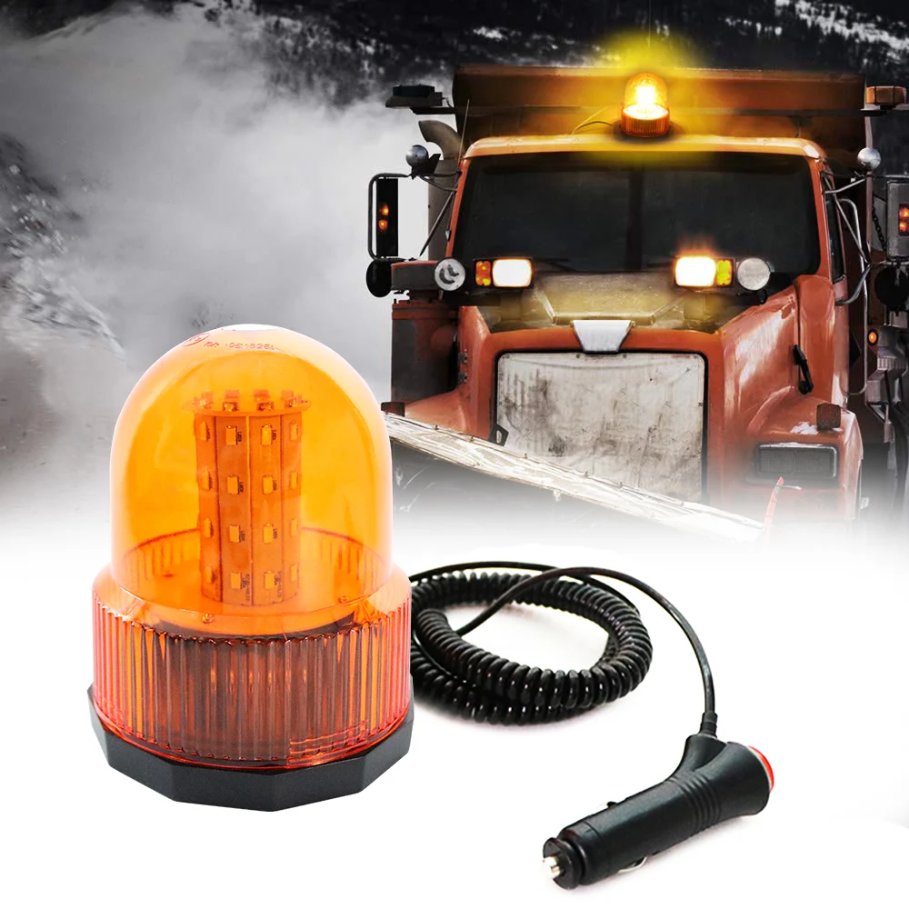 Red Blue Amber 40 SMD LED Beacon Warning Signal Light for Car Truck ...