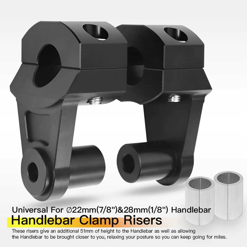 Motorcycle-Bar-Clamps-Raised-Zinc-Alloy-Handlebar-Handle-Bar-Risers ...