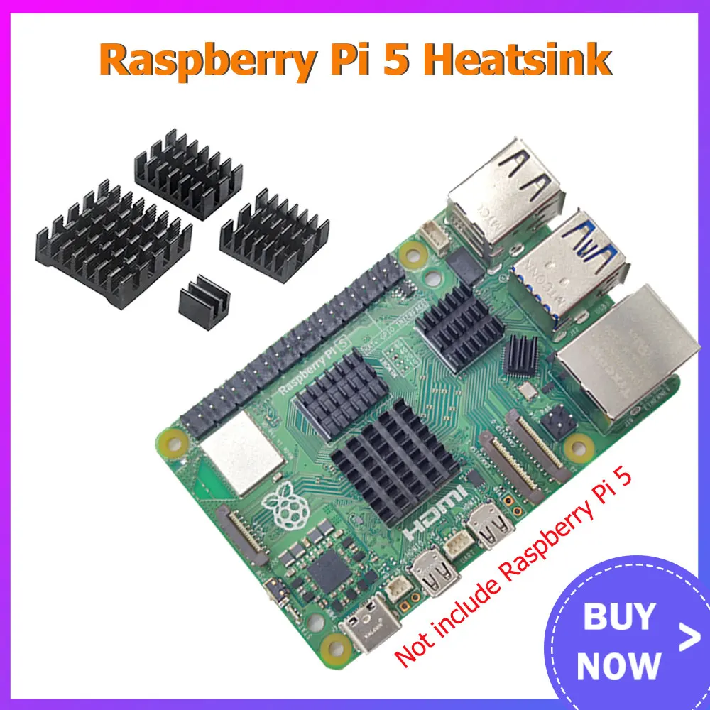 Raspberry Pi 5 Dissipador de calor de alumínio com resfriamento passivo ...