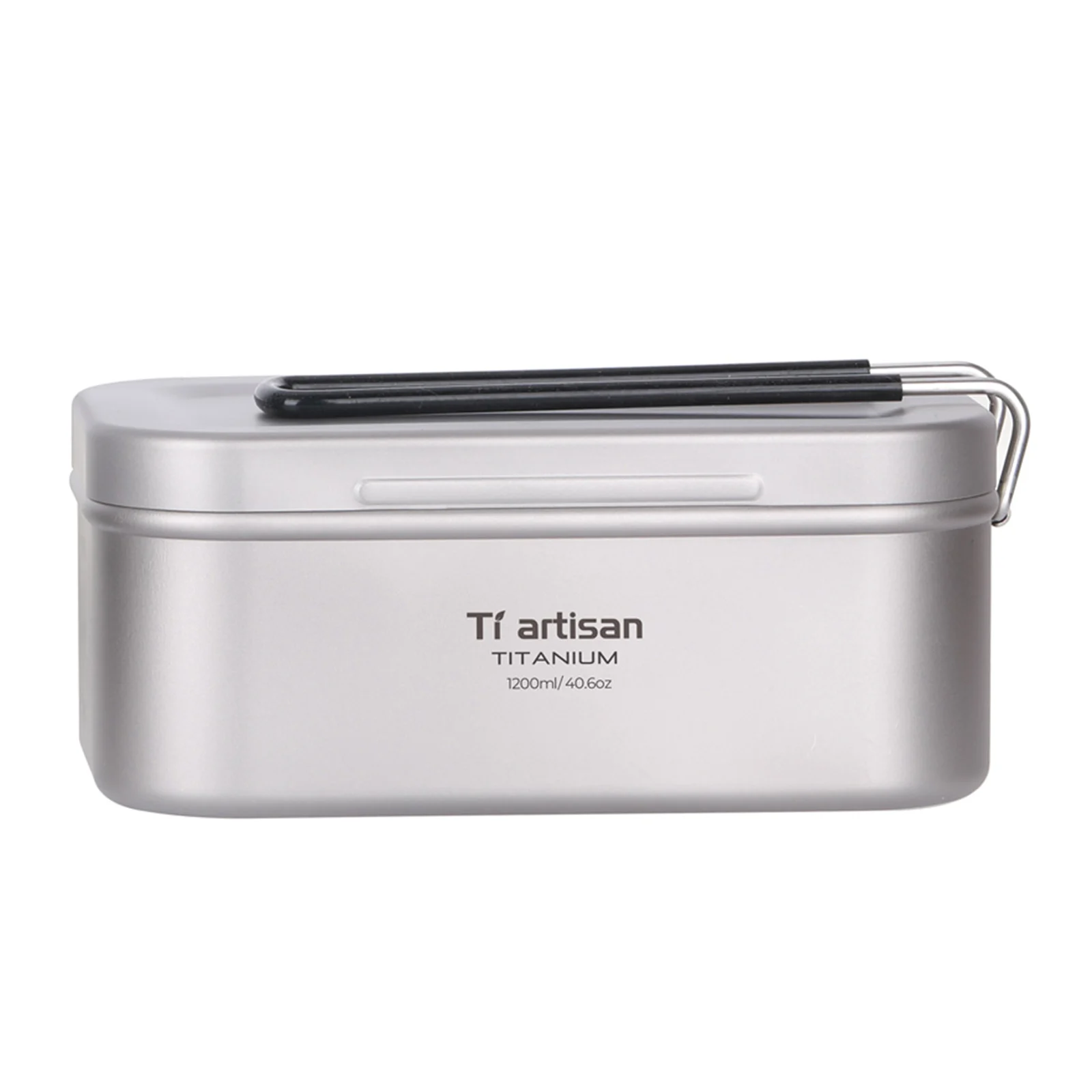 800ML Titanium Lunch Box Camping Food Container Tin Box With Steaming ...