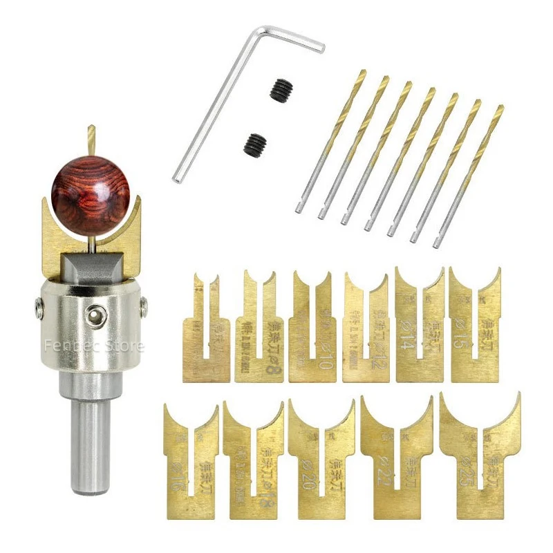 6-25mm Woodworking Round Bead Cutter Bead Drill Bit Buddha Ball Router ...