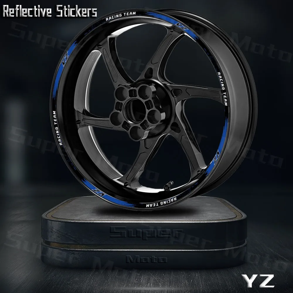Reflective Motorcycle Accessories Wheel Sticker Rim Stripe Tape Decals ...